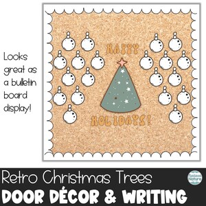 Christmas Classroom Door Decoration, Holiday Bulletin Board, Retro ...