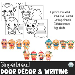 Gingerbread Bulletin Board, Christmas Classroom Door Decoration ...