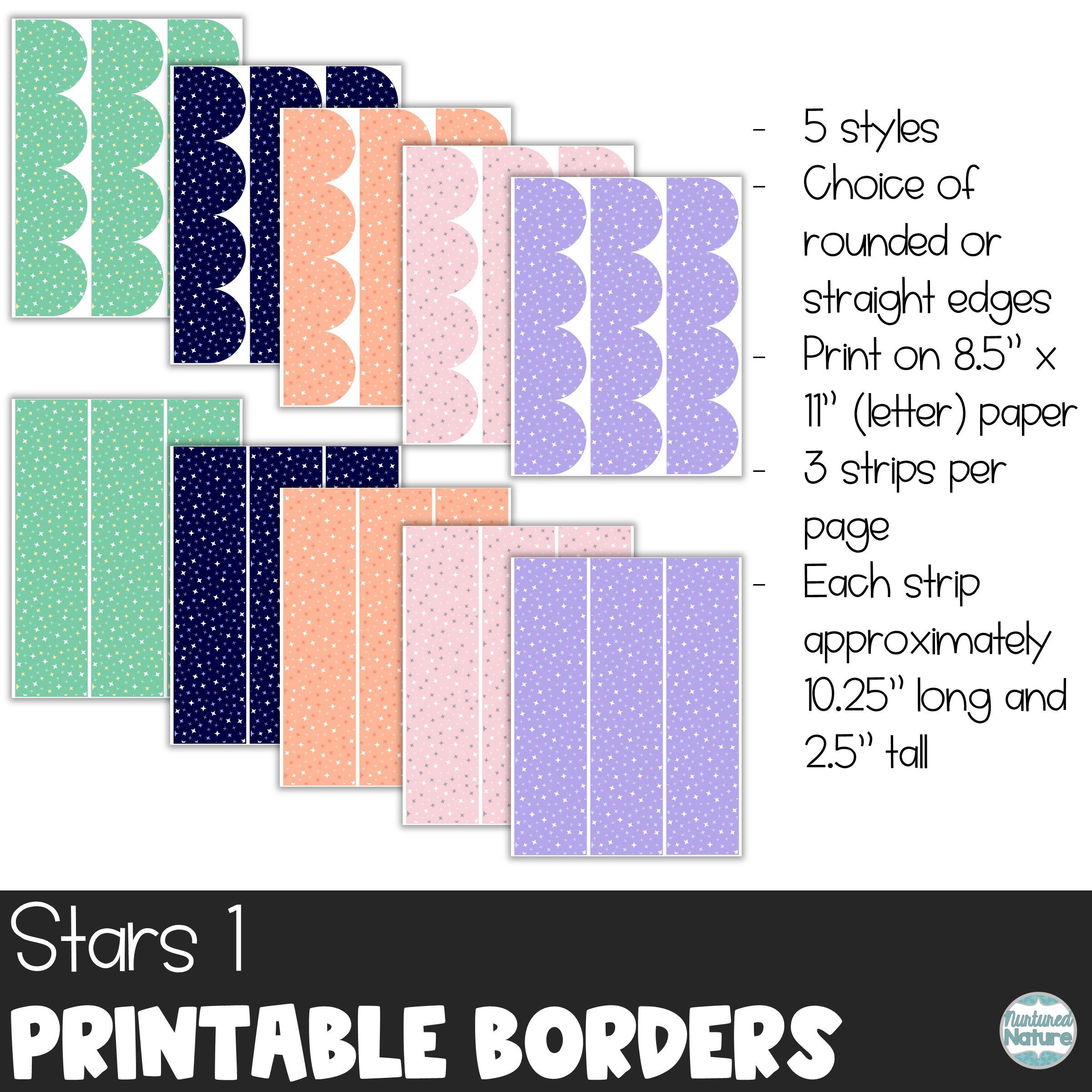 Printable Bulletin Board Border Space Theme Classroom Decor - Etsy