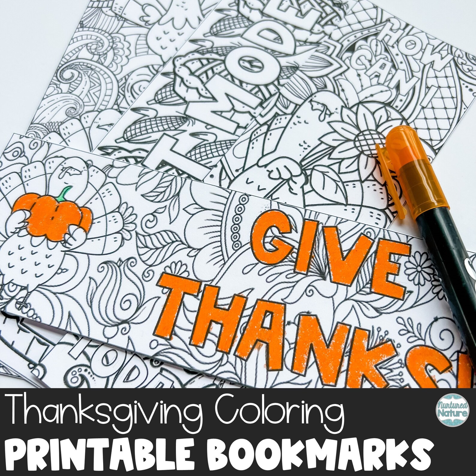 Thanksgiving Bookmarks, Turkey Printable, Bookmarks to Color ...