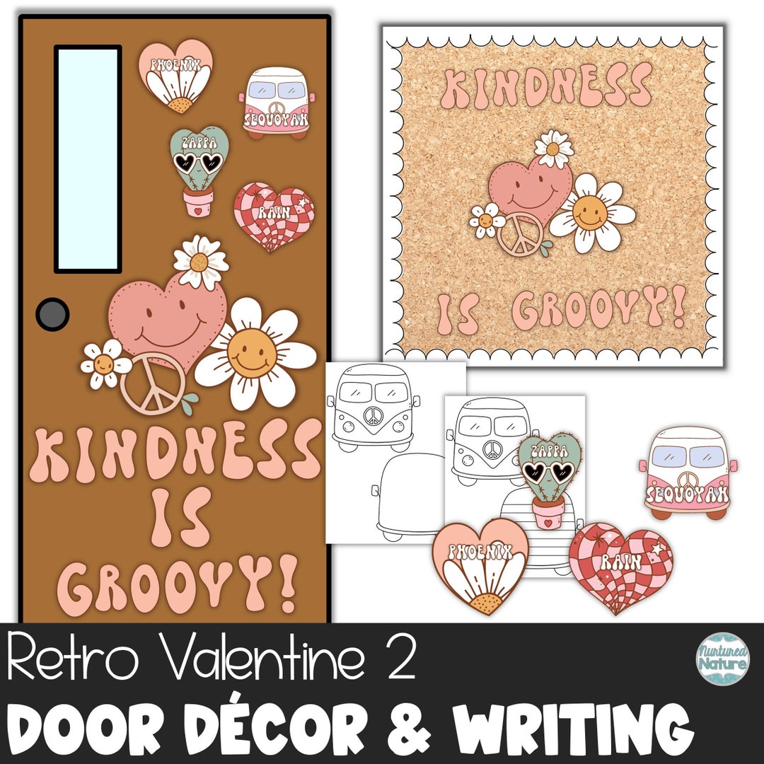 Editable Retro Valentines Day Classroom Bundle DIGITAL DOWNLOAD, Boho ...
