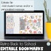 Editable Name Bookmarks, Back to School Gift for Students, Retro ...