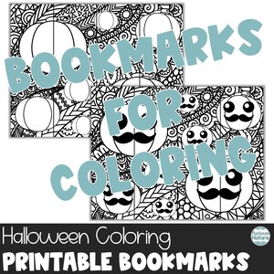 Halloween Coloring Bookmarks, Zentangle Coloring Pages, Fall Festival ...