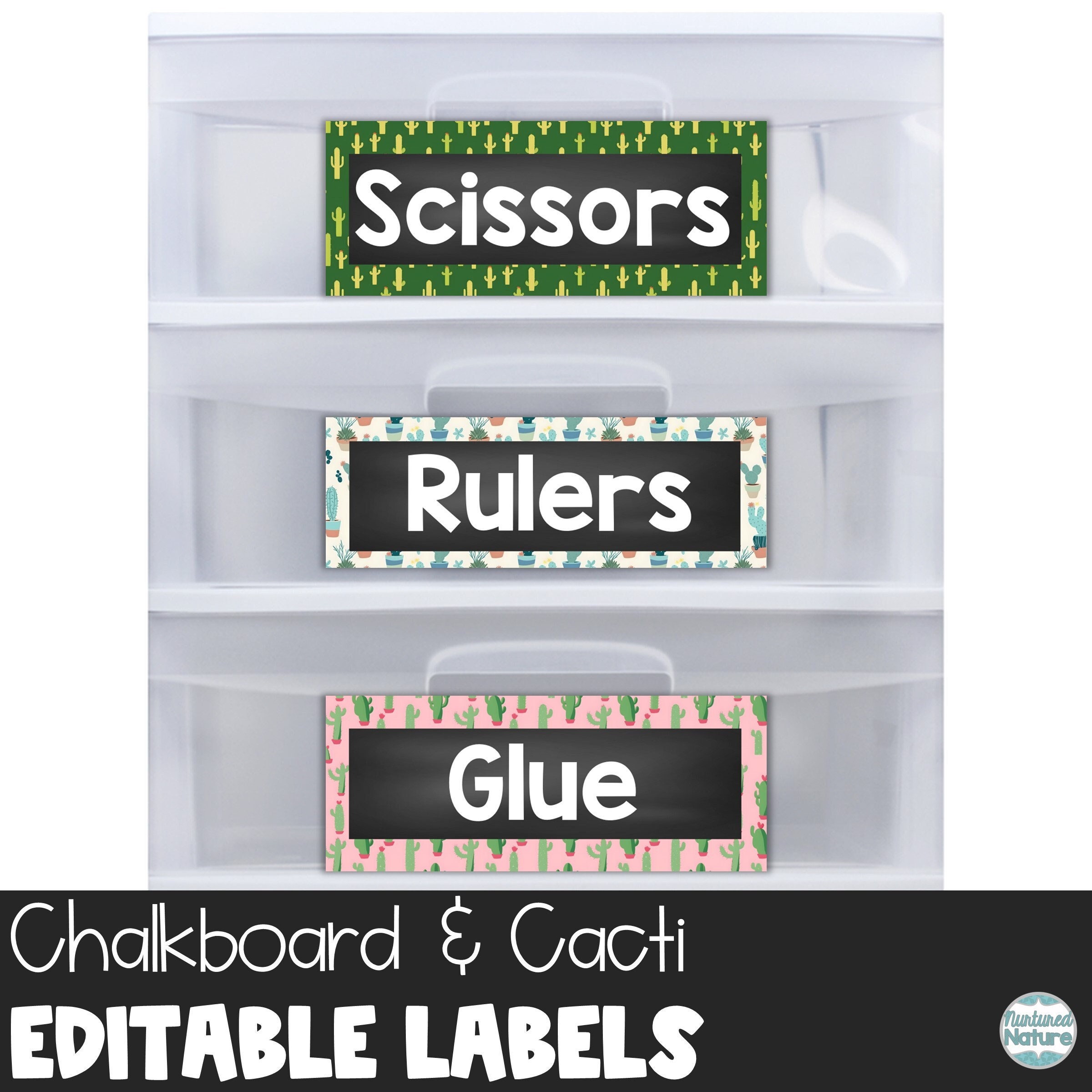 Classroom Labels Editable Farmhouse Classroom Decor Cactus - Etsy