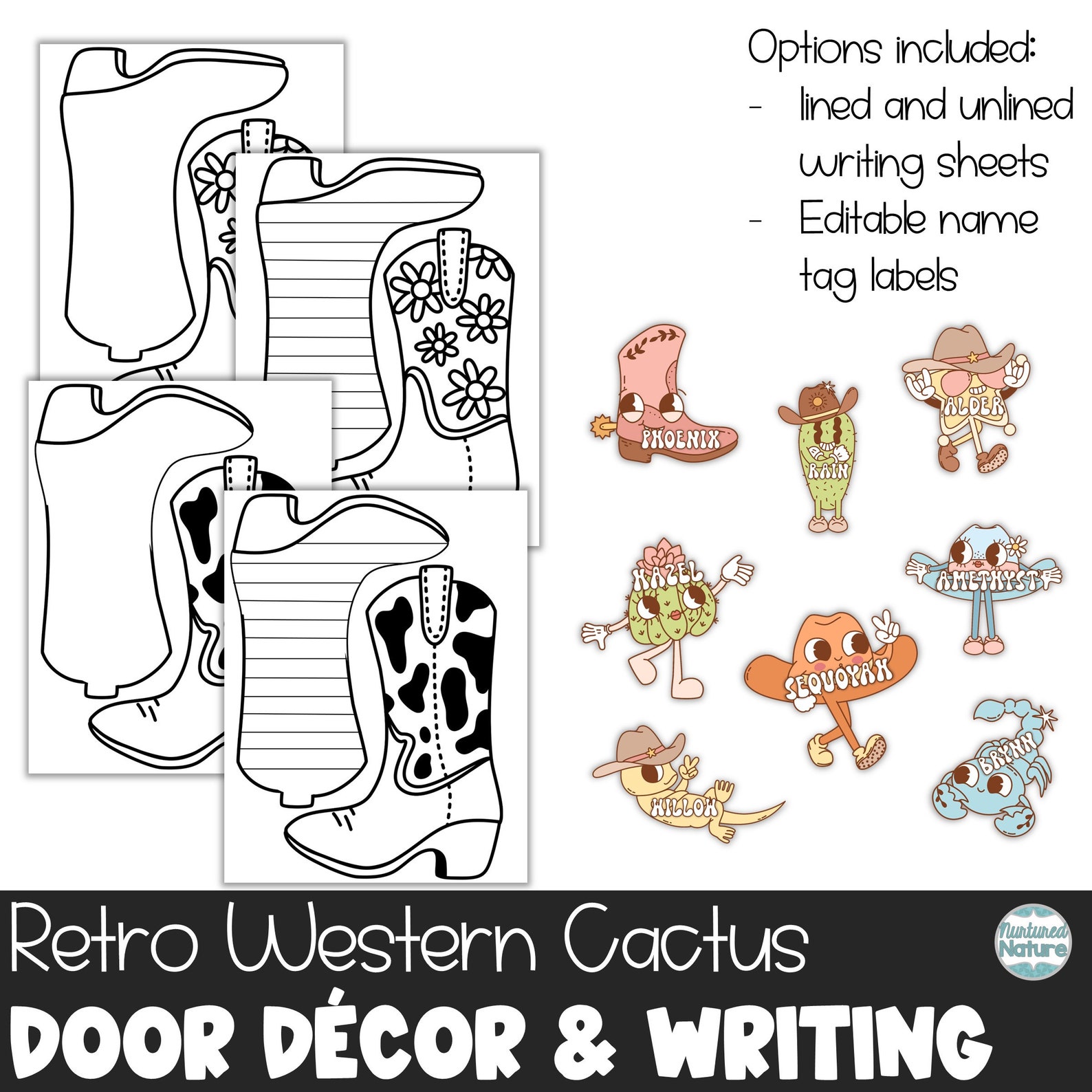 Retro Western Bulletin Board Kit, Western Theme Classroom Decor, Back ...