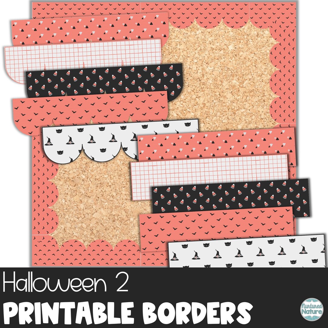 Printable Bulletin Board Borders, Halloween Classroom Decor, Halloween ...