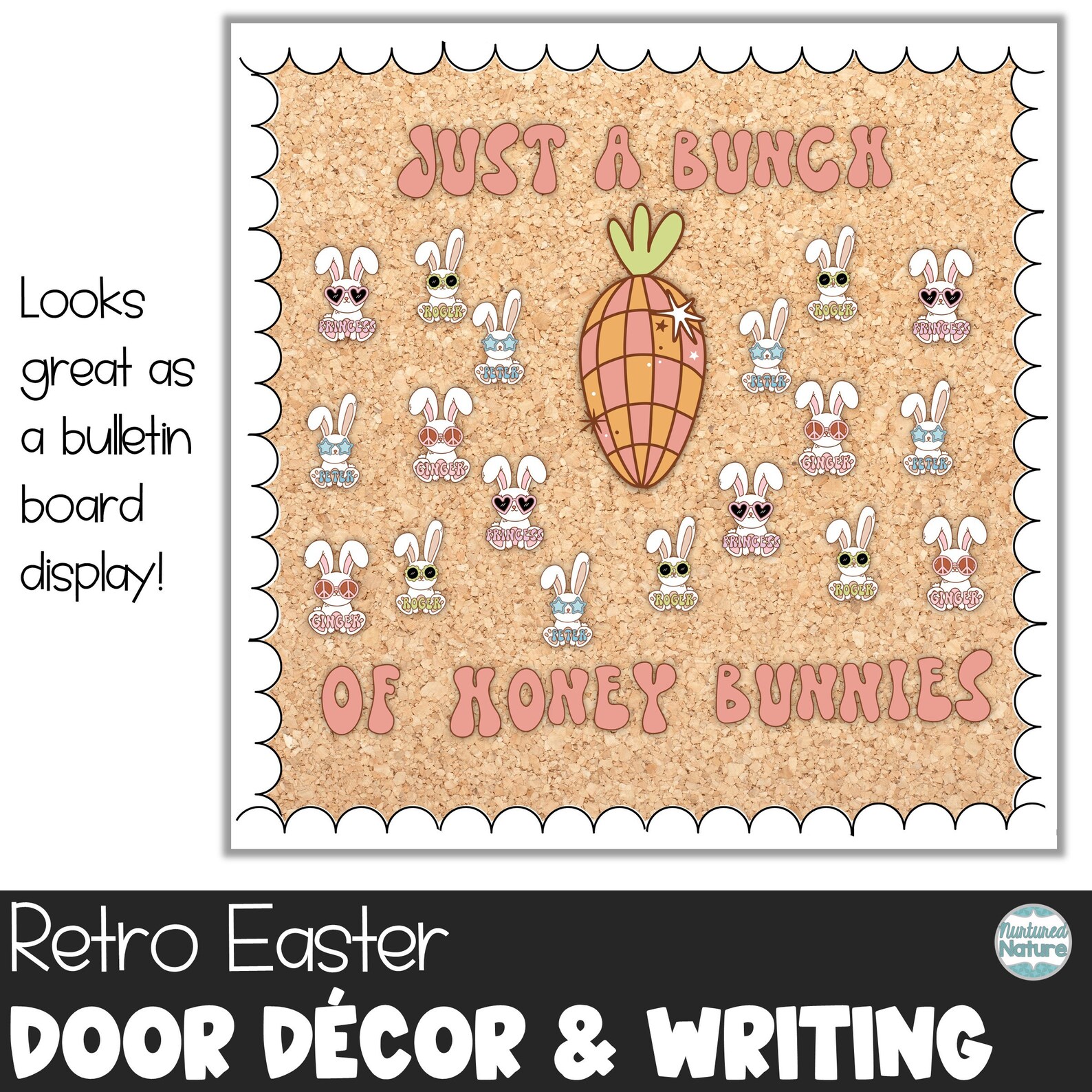 Easter Door Decor for Classroom, Retro Classroom Decor Bundle, Easter ...