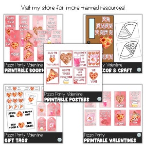 Valentines Day Bulletin Board, Printable Poster Set, Pizza Party Decor ...