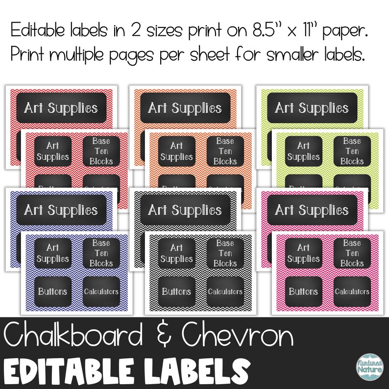 Classroom Labels Editable, Chevron Classroom Decor, Farmhouse Classroom ...