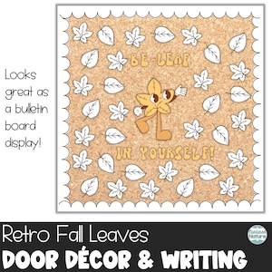 Fall Classroom Door Decor, Autumn Leaves Bulletin Board, Editable ...