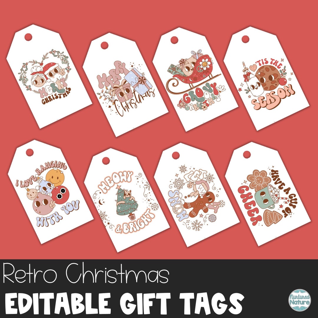 Christmas Gift Tags Printable, Christmas Party Favor Tags, Class Gifts ...