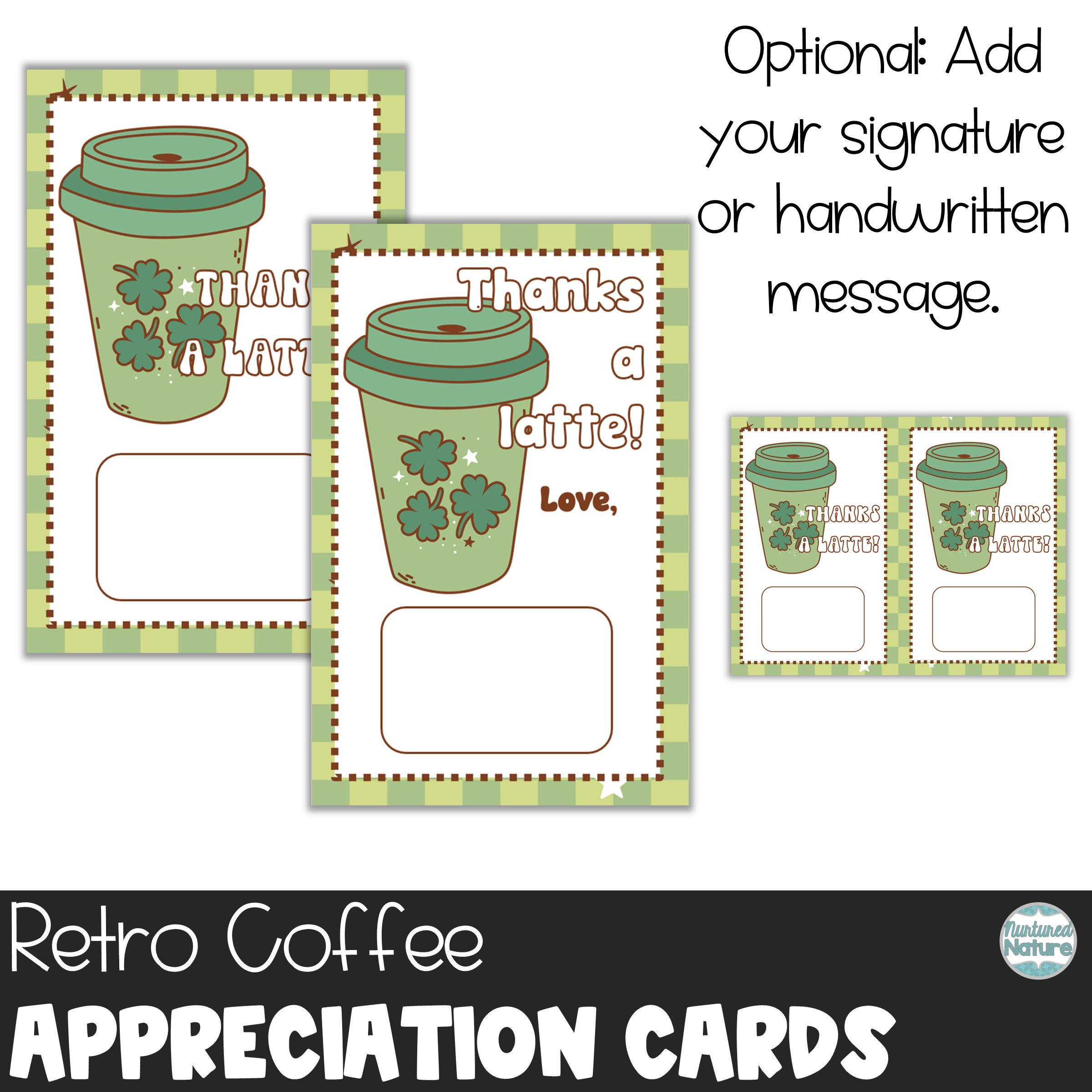 Teacher Appreciation Gift Card Holder Printable Retro Coffee - Etsy