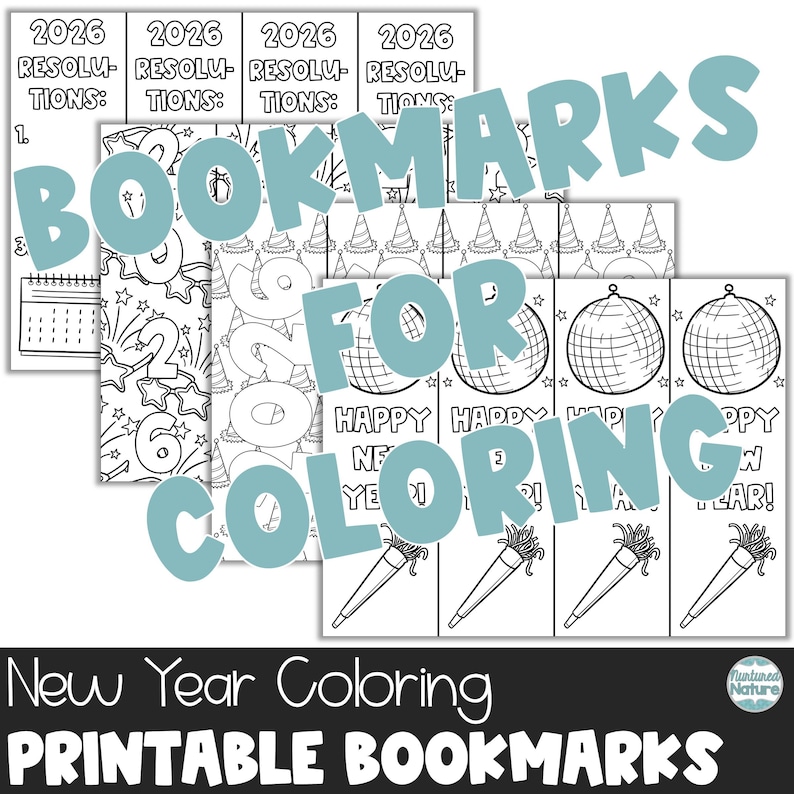 2026 New Years Resolution Printable for Kids, Coloring Sheets for Kids ...