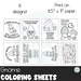 Spring Gnome Coloring Pages for Kids, Printable Coloring Sheets, Spring ...