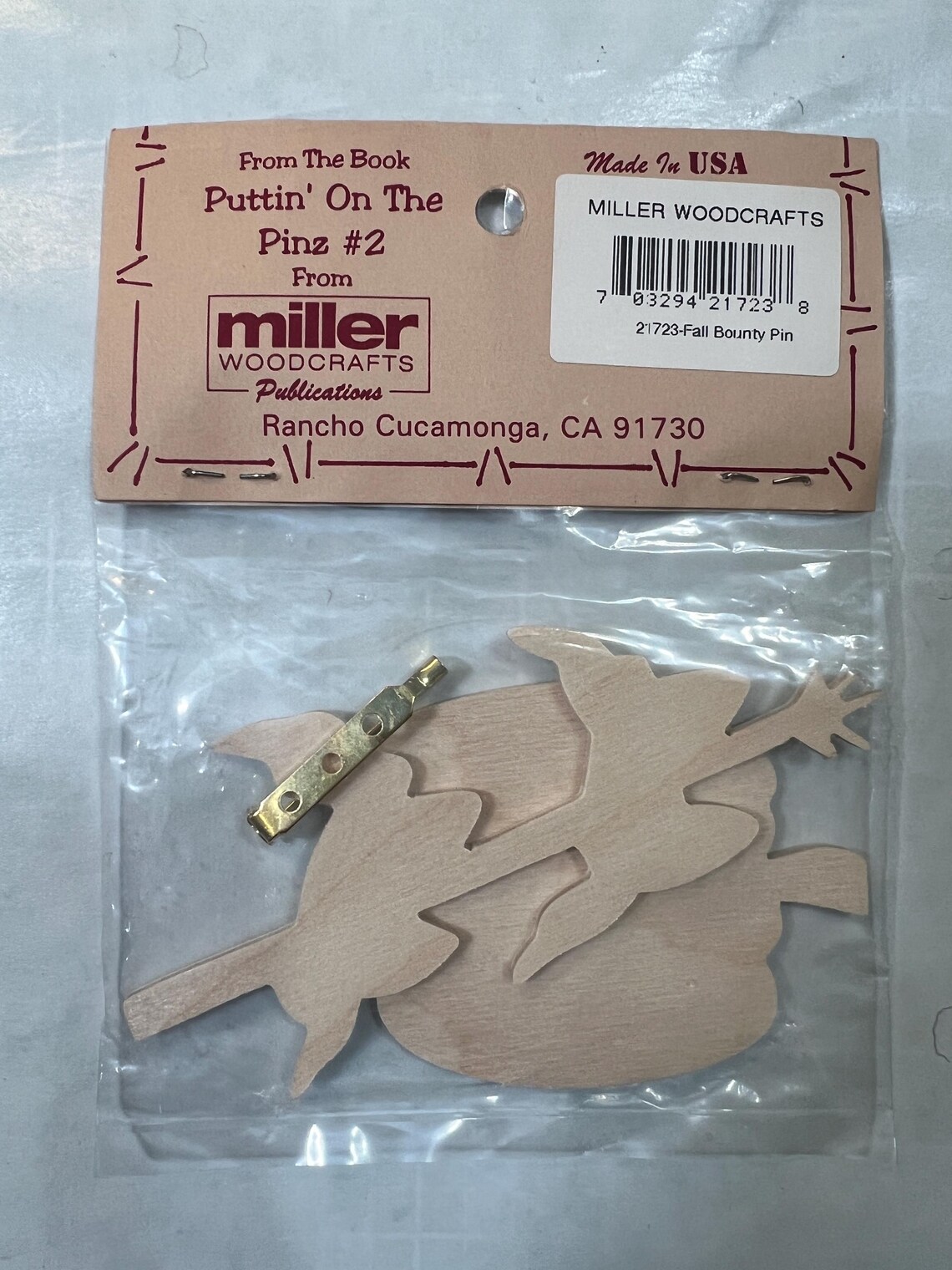 Miller Woodcrafts Fall Bounty Pin | Pumpkin Corn Stalk Pin | You Paint ...