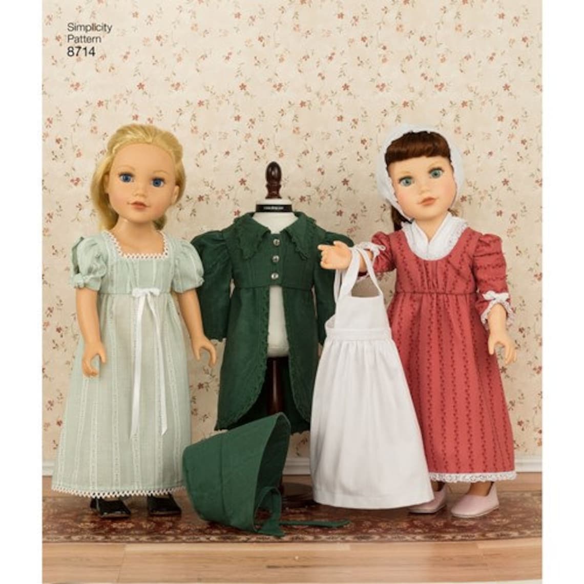 Simplicity 8714 Colonial 17th Century Doll Clothing 18 Inch Doll ...