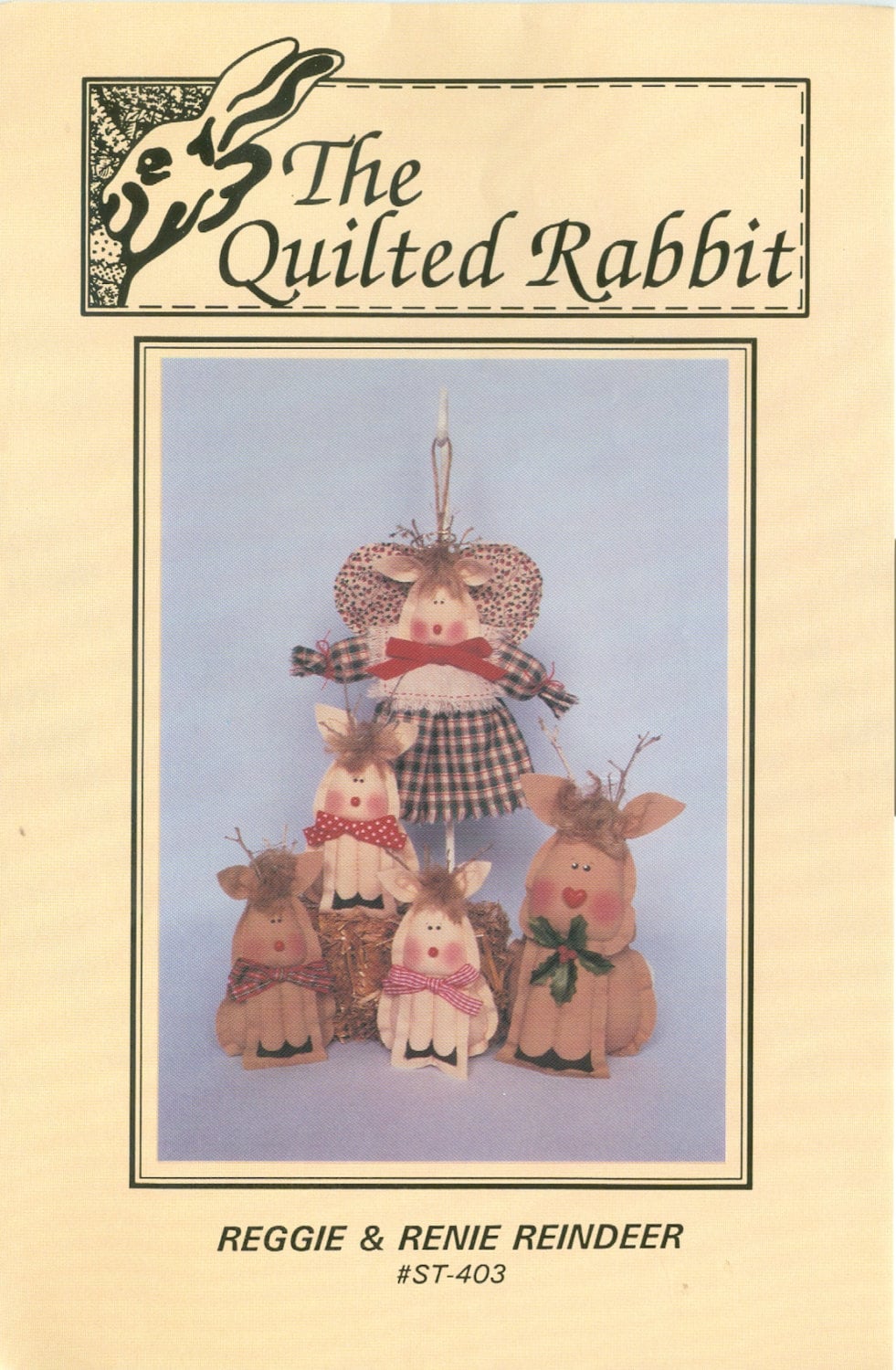 The Quilted Rabbit Reggie & Renie Reindeer Soft Body Pattern - Etsy