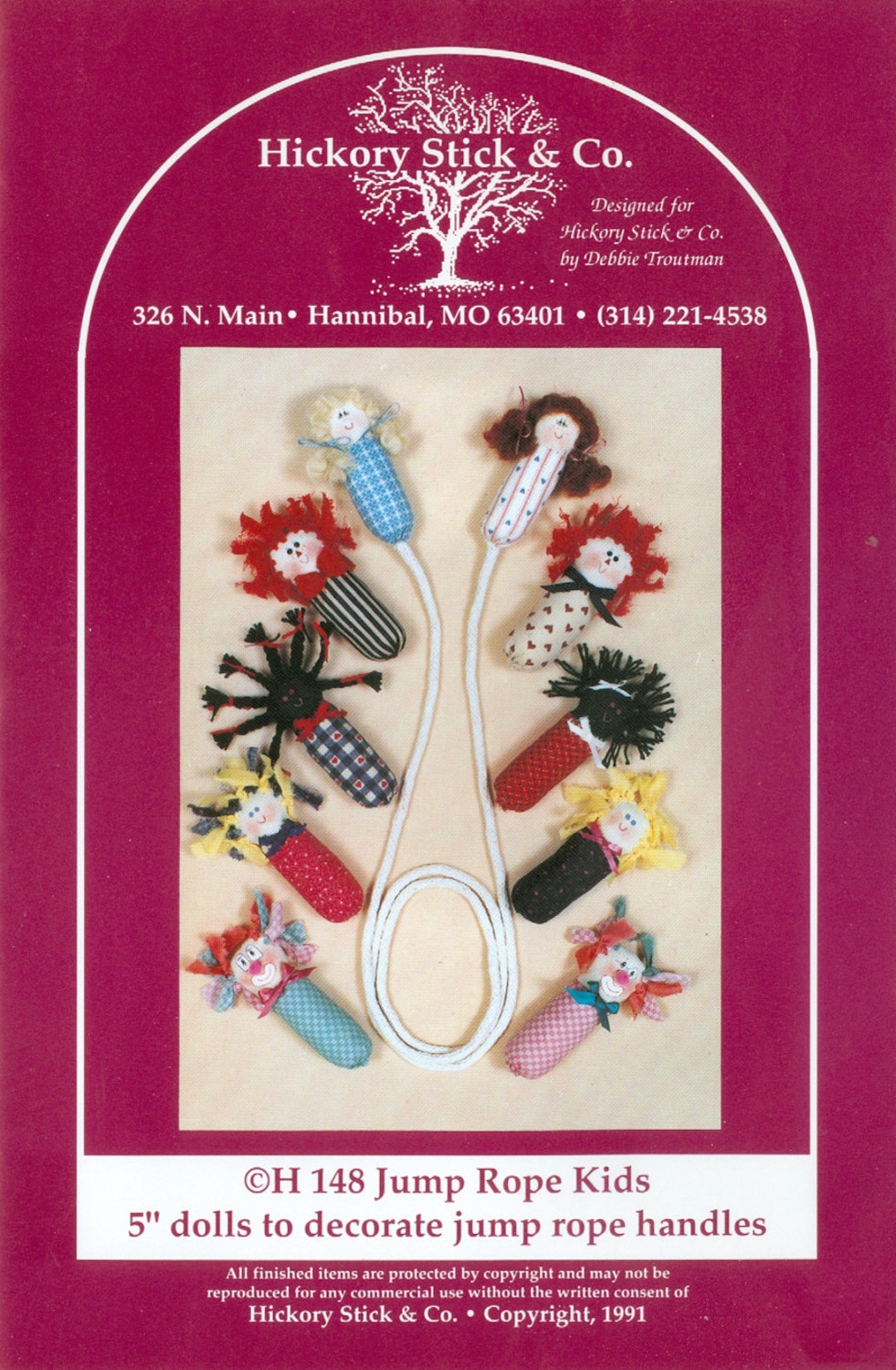 Hickory Stick & Co Jump Rope Kids 5" Jump Rope Handles Soft Doll ...