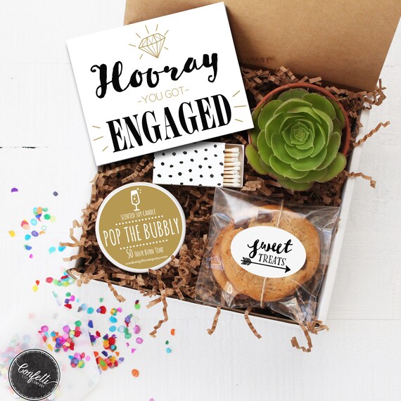 Engagement Gift Box Hooray You Got Engaged Gift Engagement - Etsy