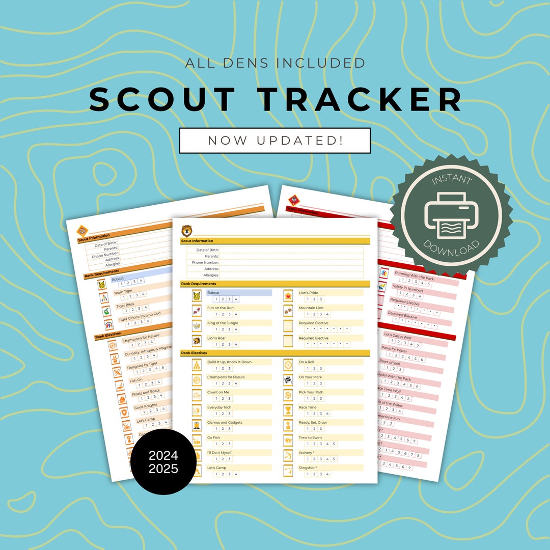 All Dens Scout Tracker (2024-2025) - Etsy Canada