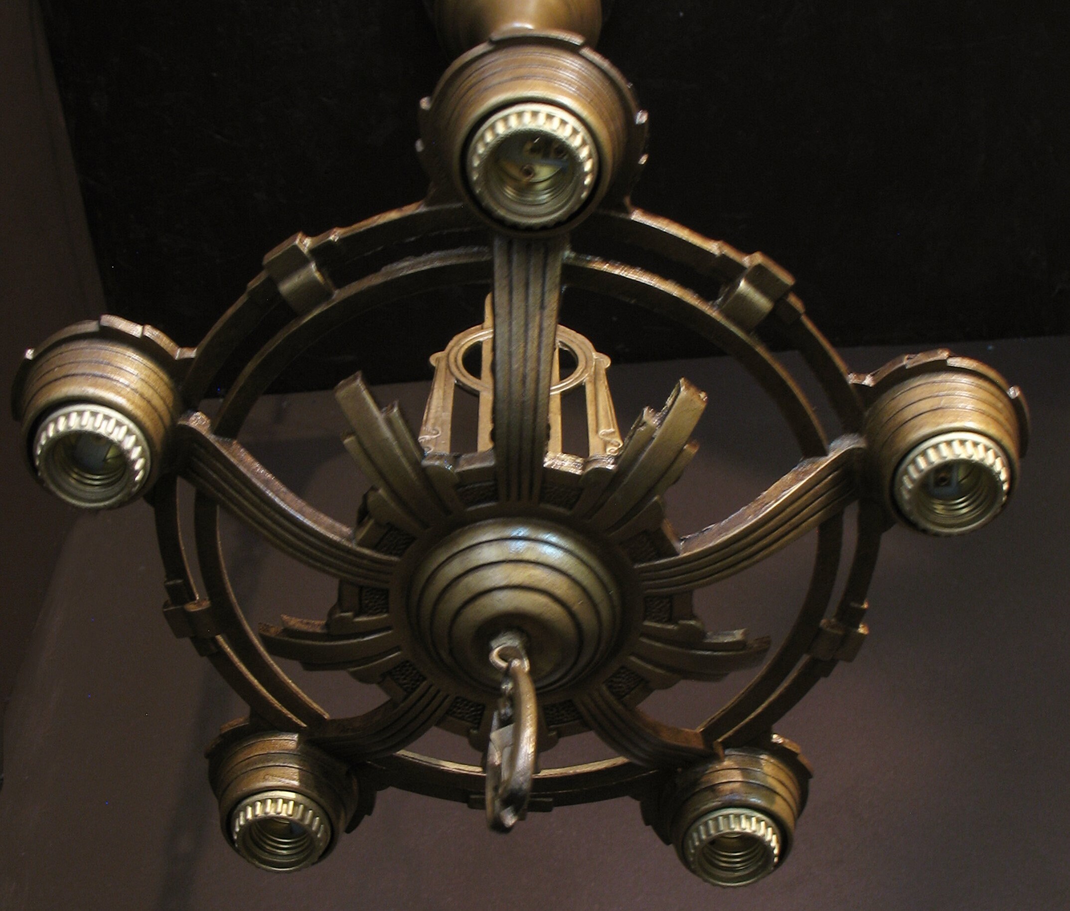 Antique Lighting: 1920s Electrolier Bare Bulb Style Chandelier - Etsy
