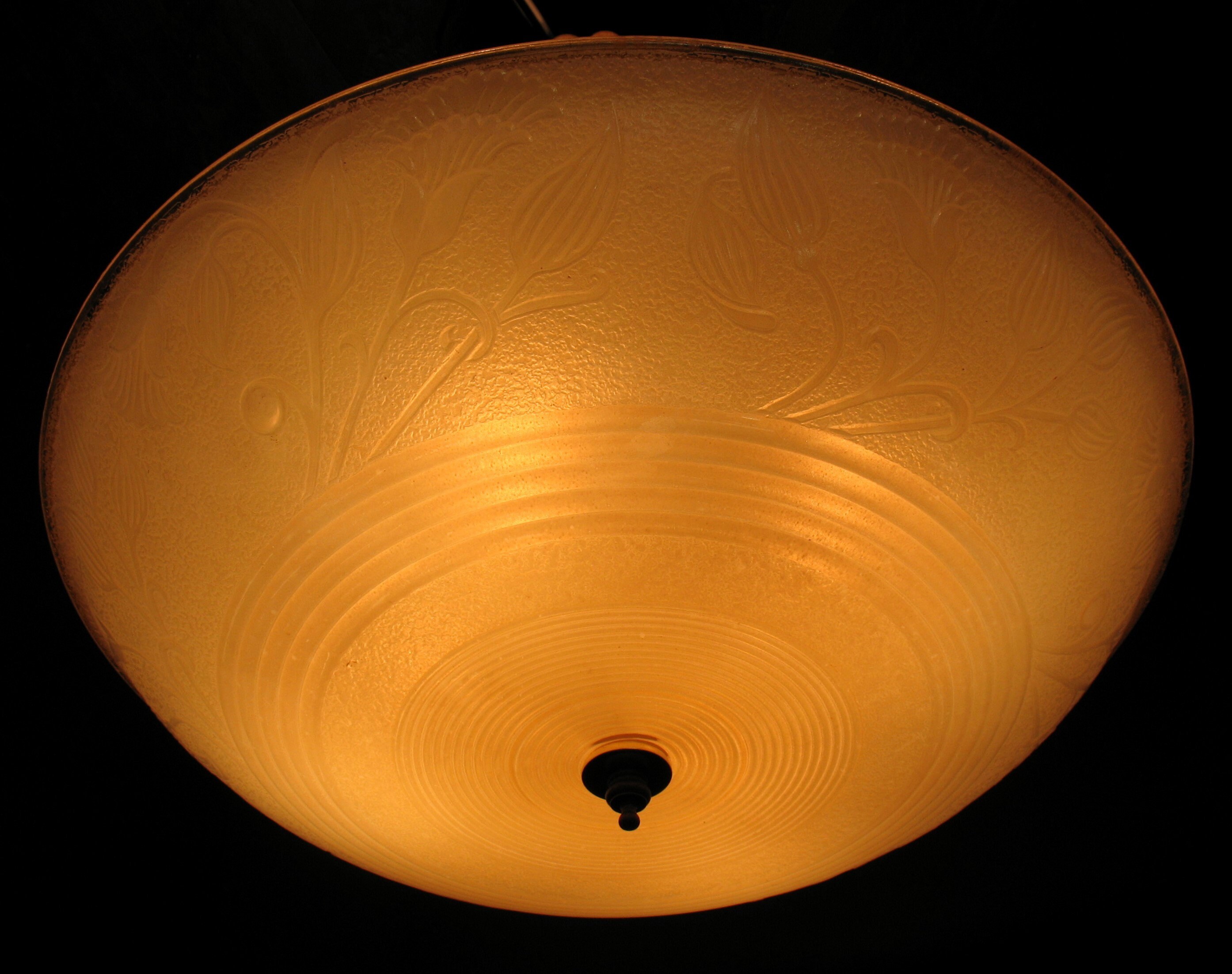 Vintage Lighting: Circa 1940s Four Bulb Glass Centre Post Ceiling Light ...
