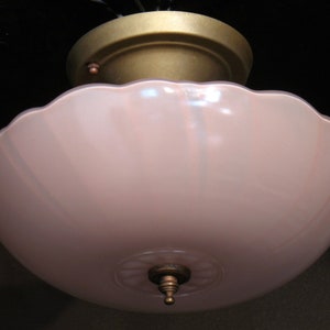 Vintage Lighting: 1930s - 1940s Two Bulb Glass Center Post Ceiling ...