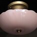 Vintage Lighting: 1930s 1940s Two Bulb Glass Center Post Ceiling Light ...