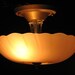 Vintage Lighting: 1930s 1940s Two Bulb Glass Center Post Ceiling Light ...