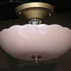 Vintage Lighting: 1930s - 1940s Two Bulb Glass Center Post Ceiling ...