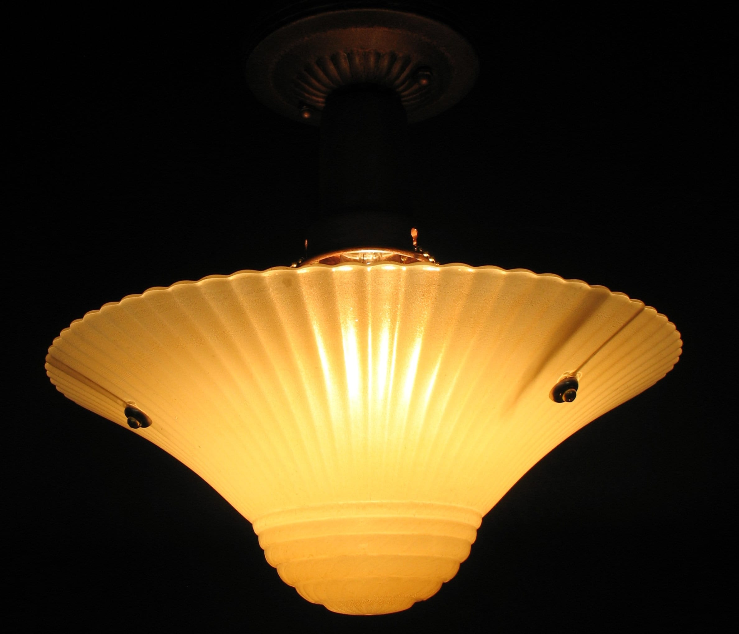 Retro Lighting: Classic Bead Chain Fixture With Three Hole - Etsy