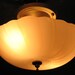 Vintage Lighting: 1930s 1940s Two Bulb Glass Center Post Ceiling Light ...
