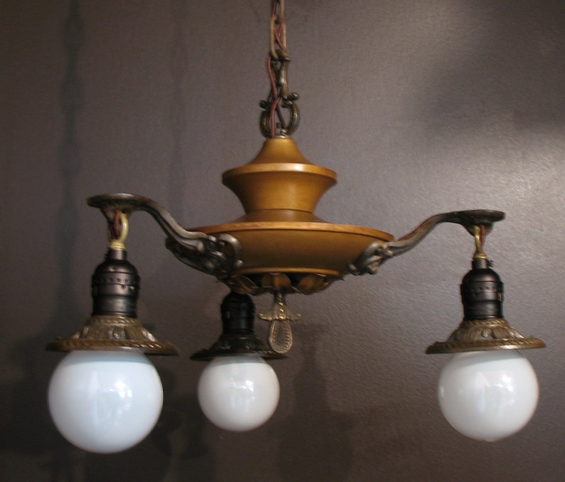 Antique Lighting: 1920s Bare Bulb Style Pan Fixture - Etsy