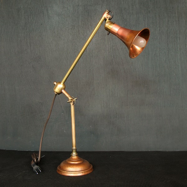 Antique Adjustable Desk Lamp - Etsy