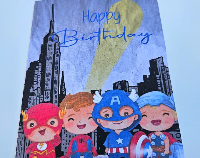 Superhero Boy Birthday Invitation Photo Picture Kids Superhero Birthday ...