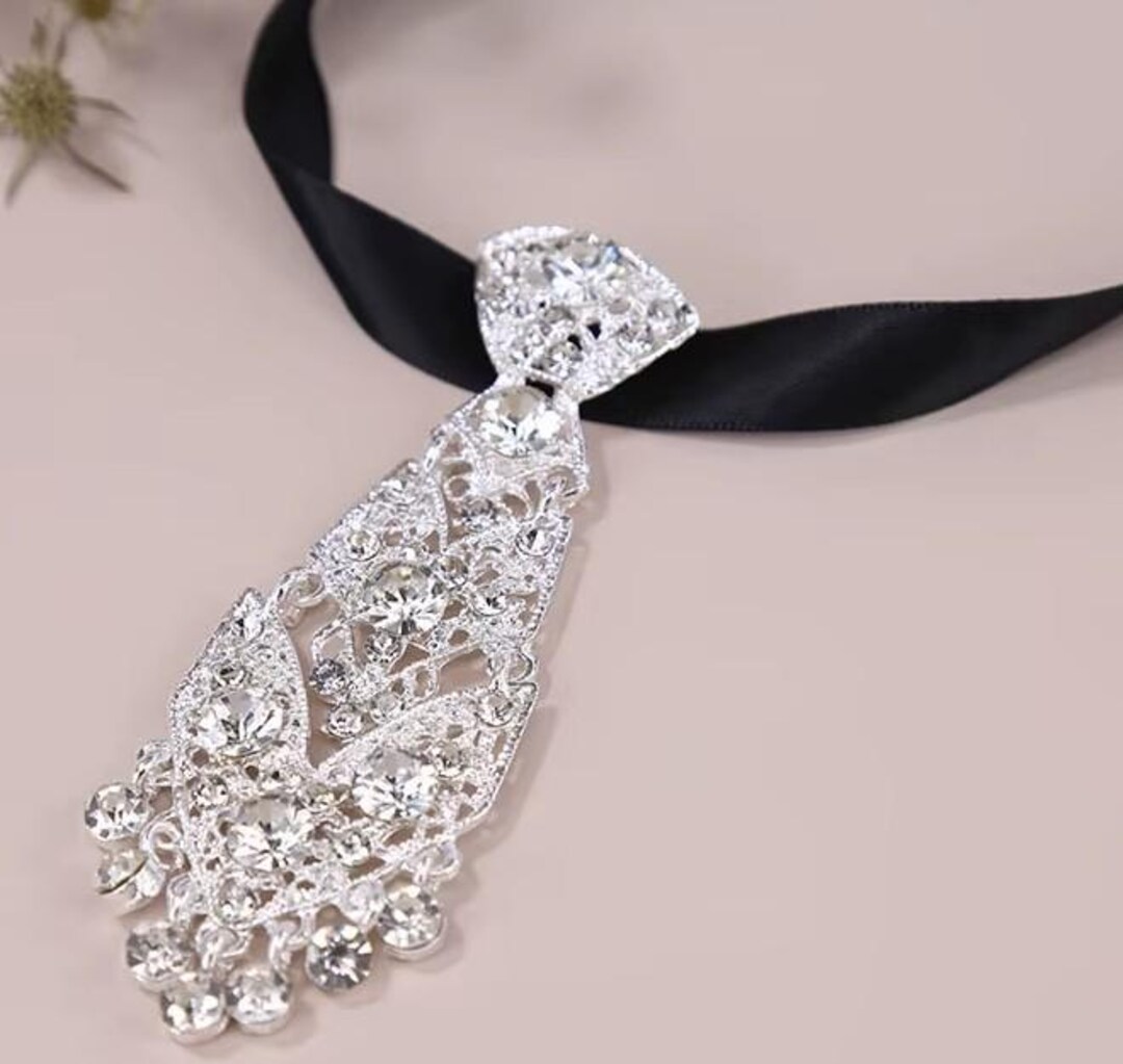 Customize Diamond Necklace Tie Design - Etsy