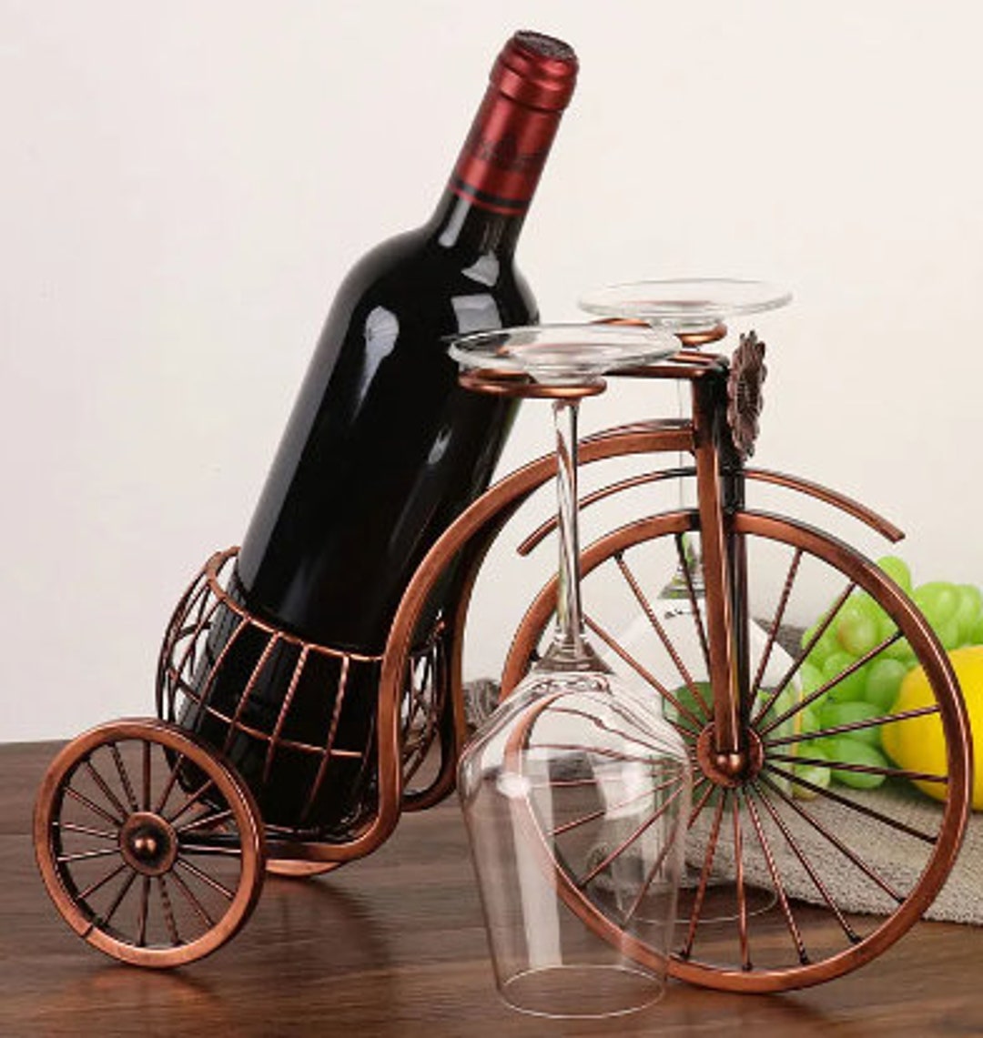 Customize Retro Bicycle Wine Rack and Glass Holder Design - Etsy