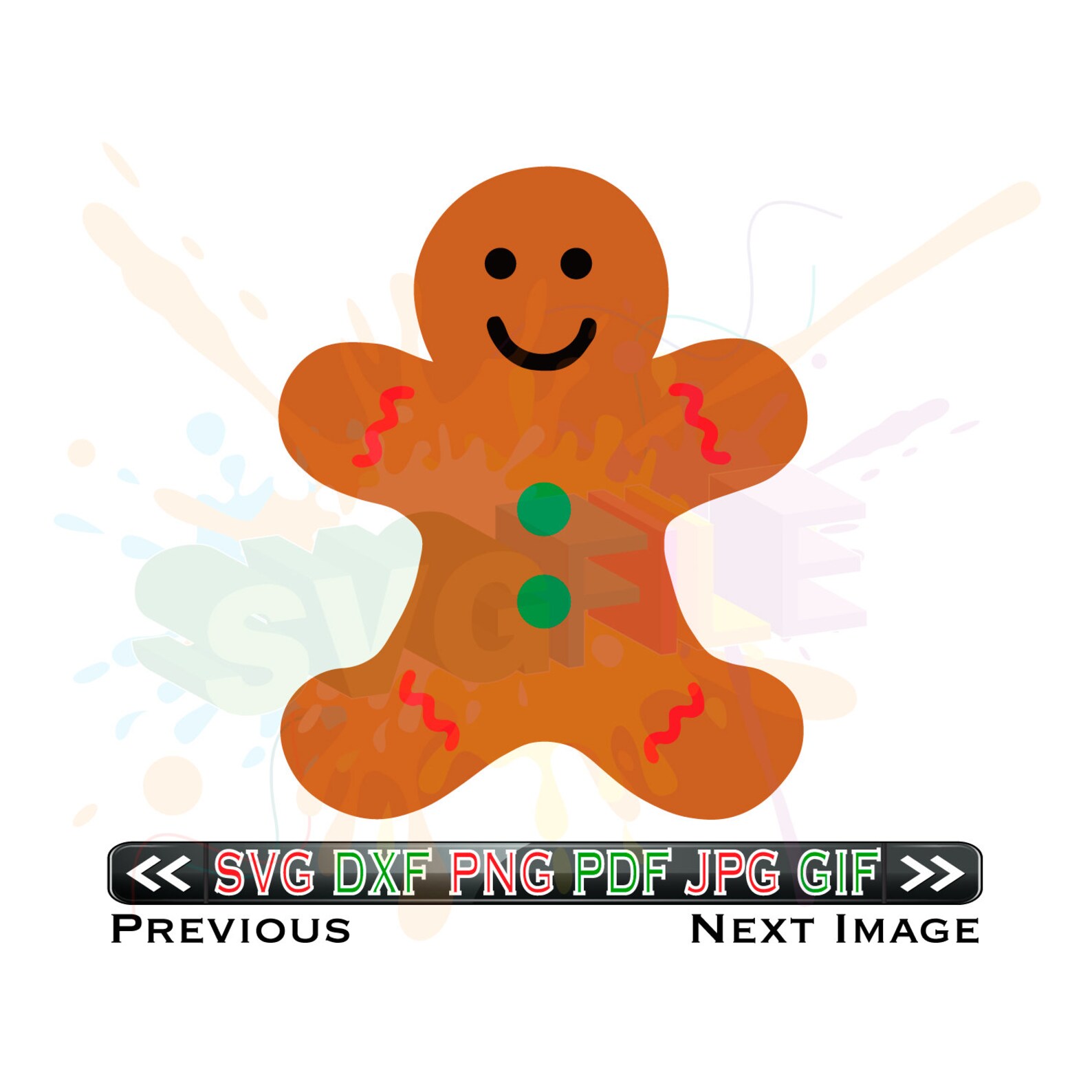 Gingerbread Man SVG Files for Cricut Designs Gingerbread Svg - Etsy