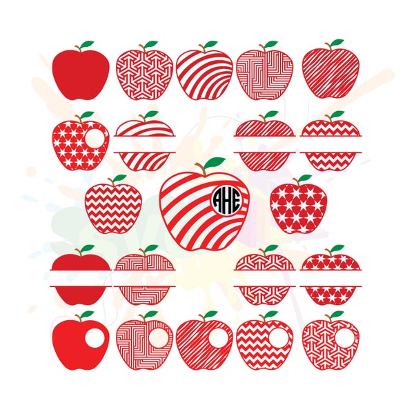 Apple Monogram - Etsy