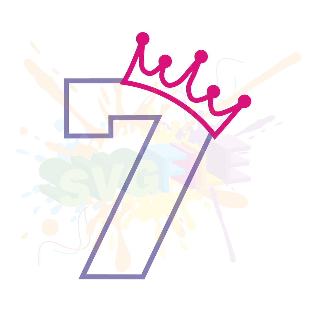 7th Birthday Girl SVG Cut File, Crown Design (digital Download) - Etsy
