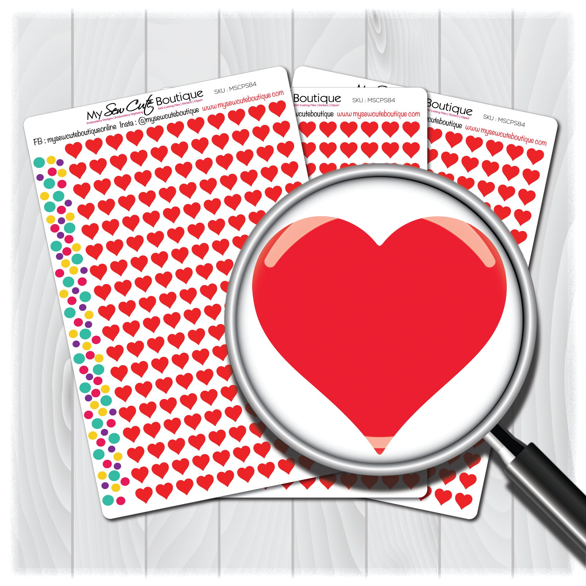 Small Heart Stickers - Etsy Australia