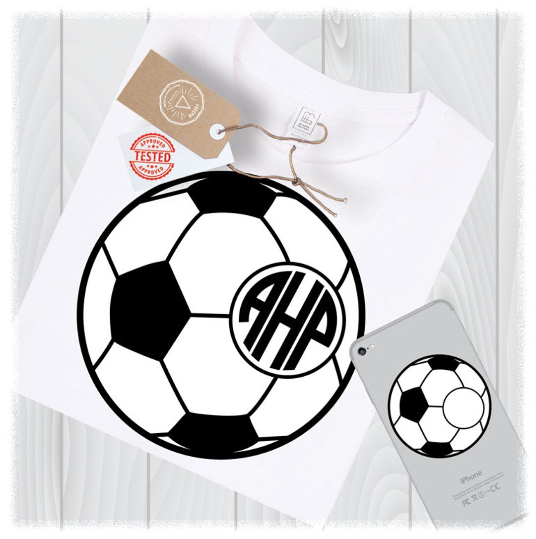Soccer Ball Monogram SVG, Sports Cut Files (svg, Dxf, Pdf, Png, Gif ...