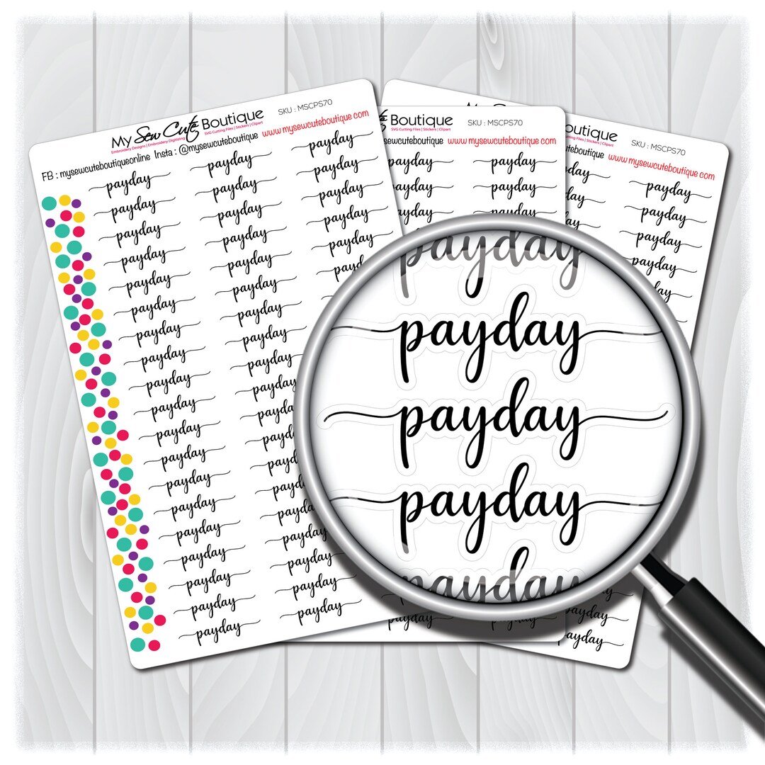 Payday Planner Stickers Payday Stickers Budget Stickers Budgeting ...