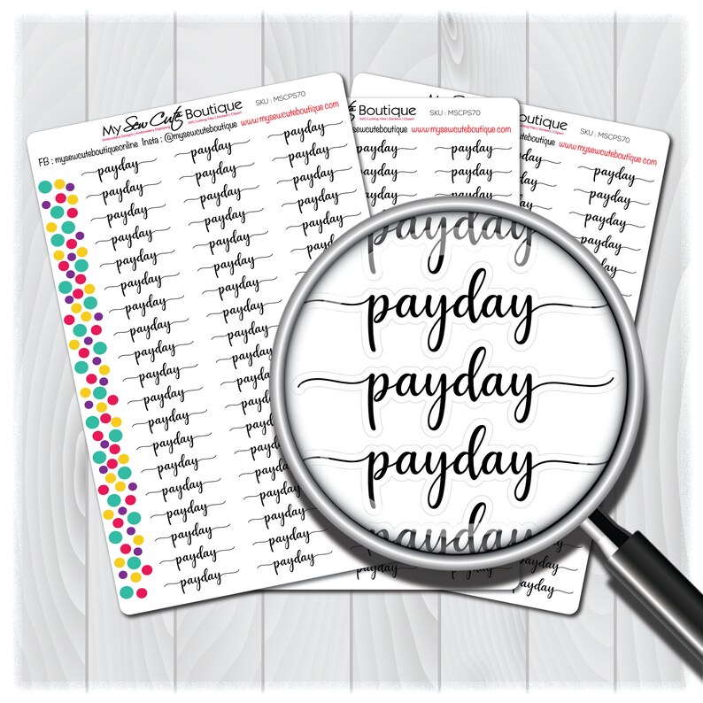 Payday Planner Stickers Payday Stickers Budget Stickers - Etsy