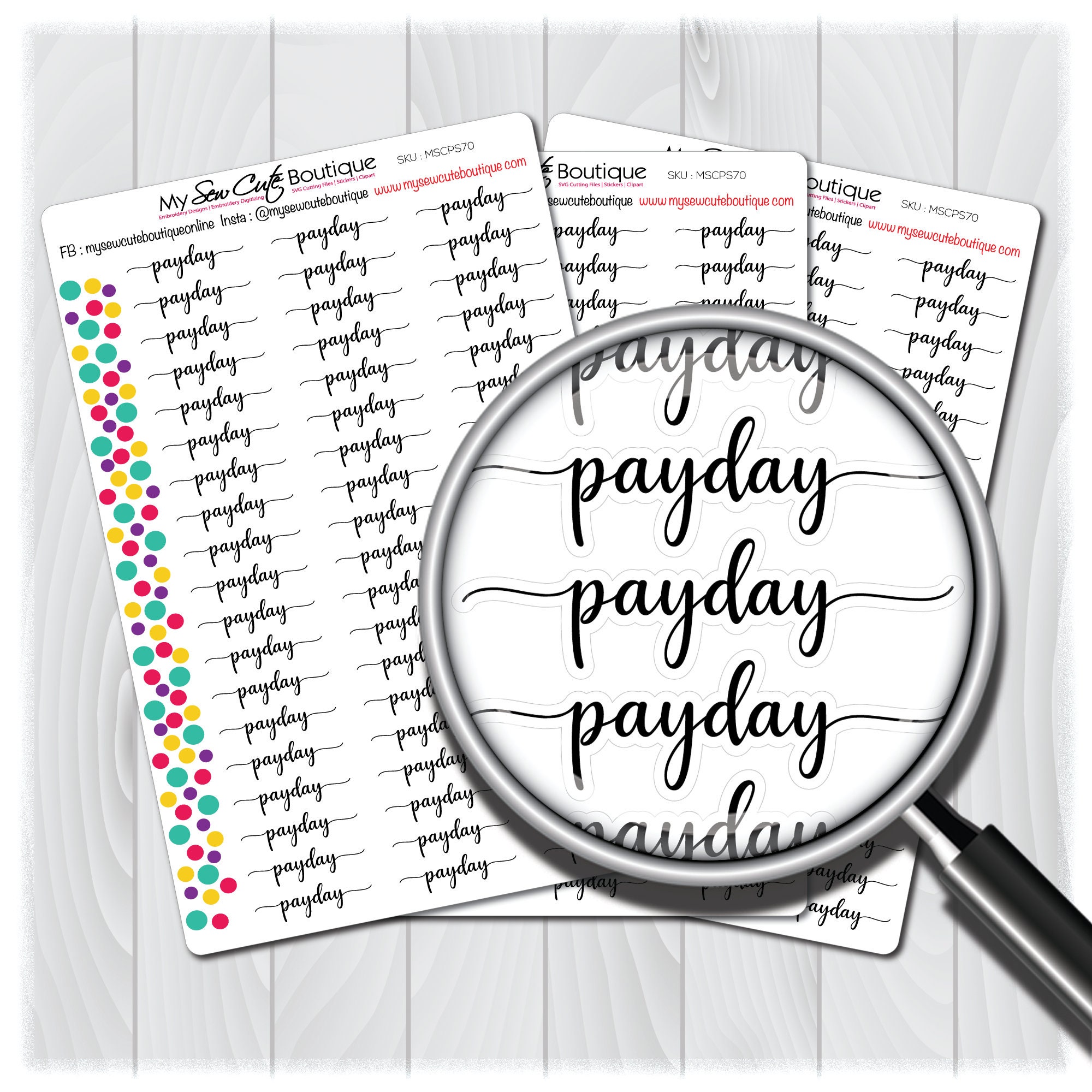 Payday Planner Stickers Payday Stickers Budget Stickers | Etsy