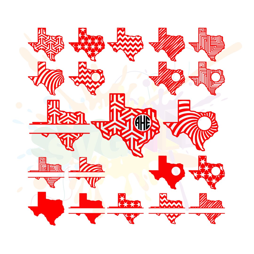 Texas SVG Cut Files: Cricut & Silhouette Designs (21 Designs) - Etsy