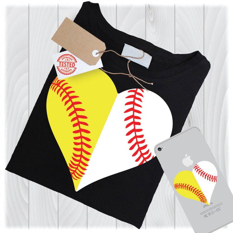 Split Half Baseball Softball Heart Svg Files for Cricut - Etsy