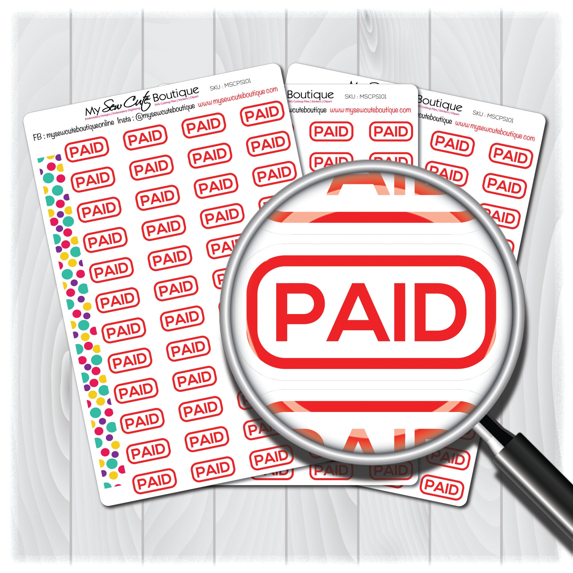 Paid Planner Stickers Paid Stickers Icon Stickers | Etsy