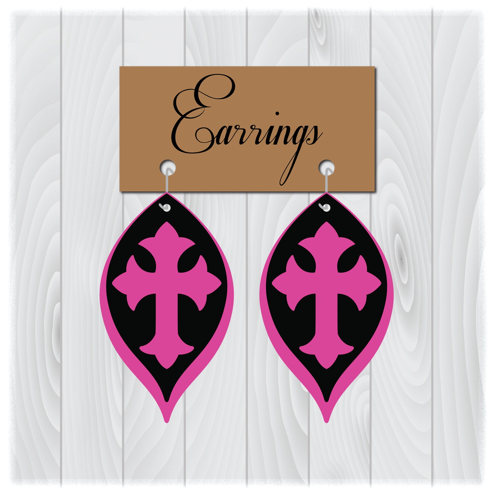 Cross Earrings Svg Files for Cricut Designs Stacked Earrings - Etsy