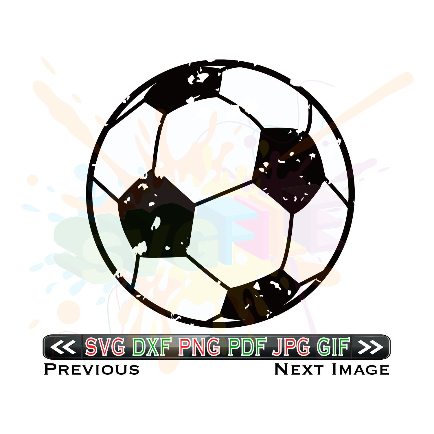 Soccer SVG Files Soccer Ball SVG Distressed SVG Distressed - Etsy